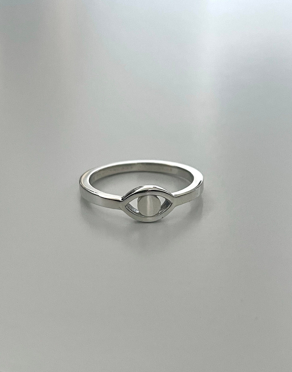 silver evil eye ring | the scheer collection